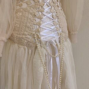 Wedding Dress With Long Sleeves , Bridal Gown One of a Kind Raw Rags - Etsy