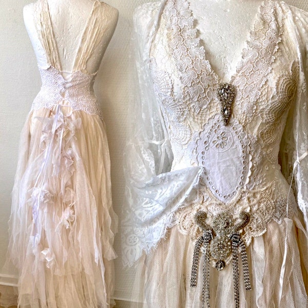 Rags Wedding Dress - Etsy