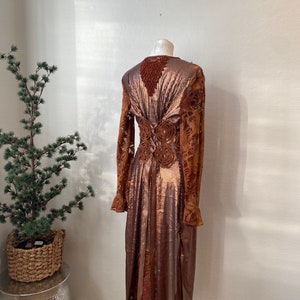 Sequins Burnt Orange Cardigan ,eco Friendly Fashion,rustic Handmade ...