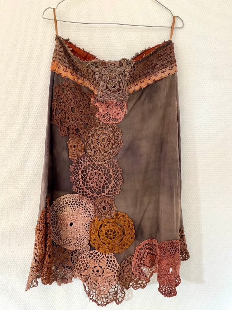 Boho Skirt in a Tattered Look Eco Friendly Fashion Made From - Etsy