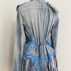 Handmade Ragged Boho Shirt, Victorian Style Ruffled Blouse, Unique Gift ...