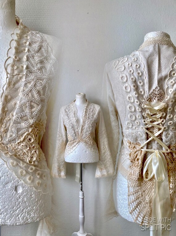 Boho jacket eco friendly fashion rustic Woodland handmade one | Etsy