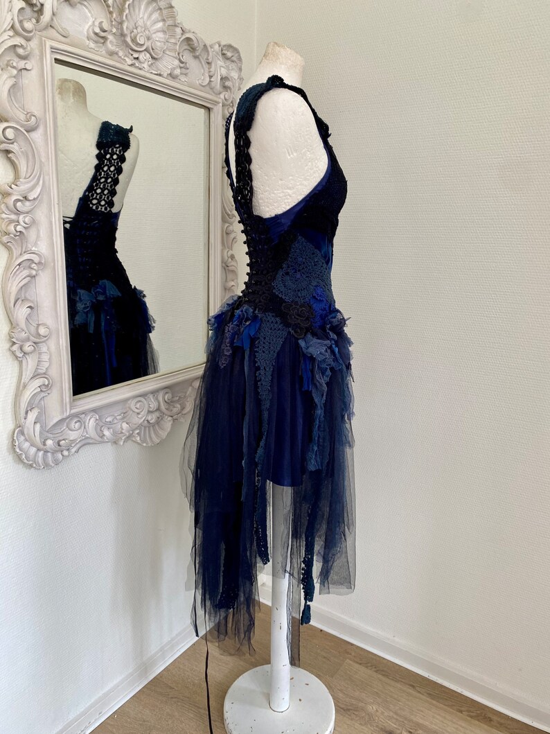 Blue Wedding Dress burlesque Brideopen Back and Tulle Skirt - Etsy