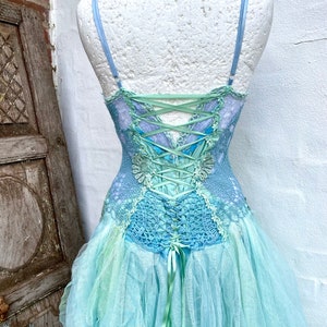 Turquoise Tulle Dress Eco Colours ,nature Wedding Dress,eco Wedding ...