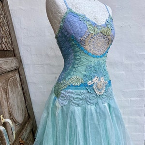 Turquoise Tulle Dress Eco Colours ,nature Wedding Dress,eco Wedding ...