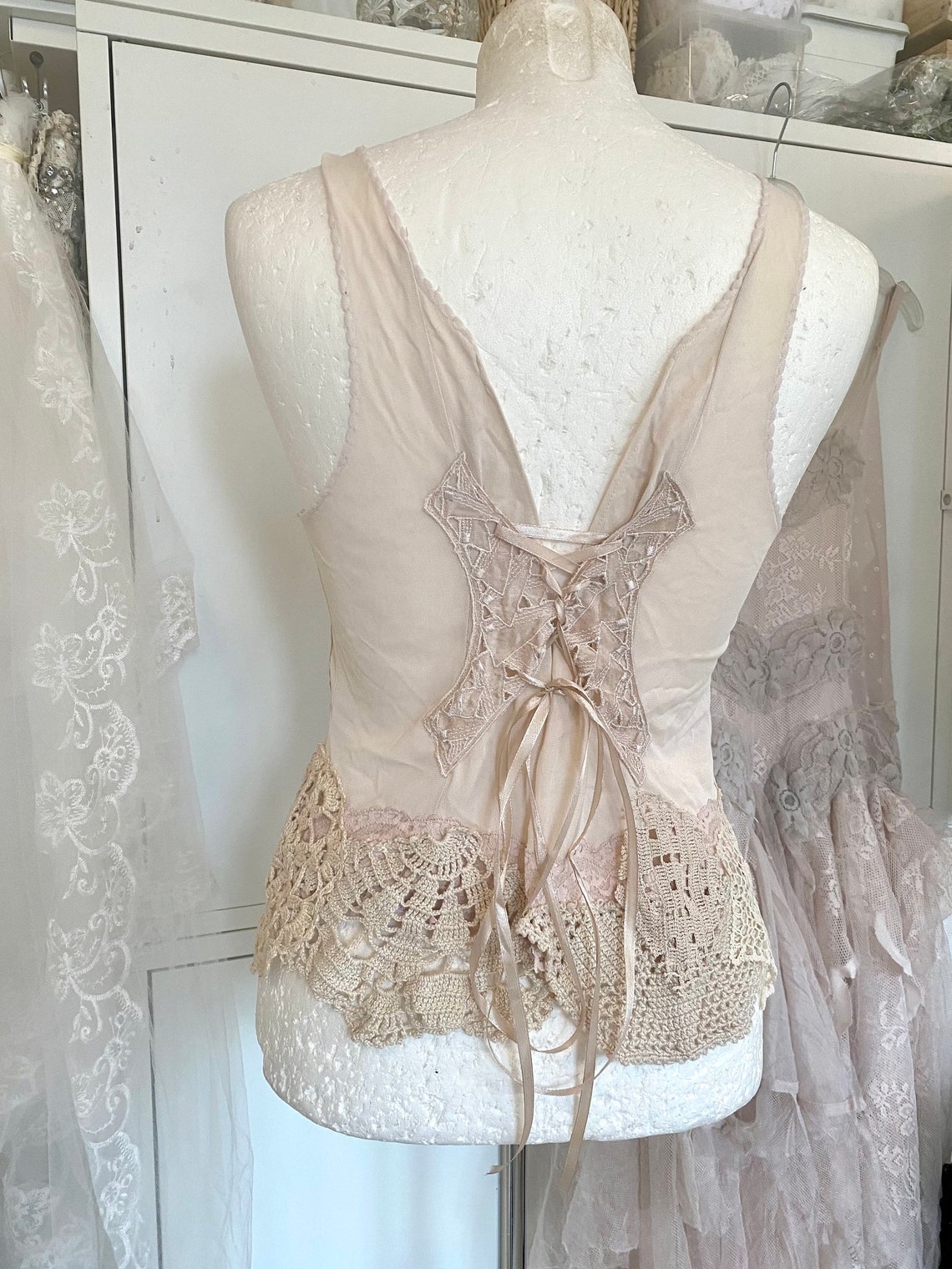 RAW RAGS Beautiful One of a Kind Top. Antique Vintage Laces - Etsy