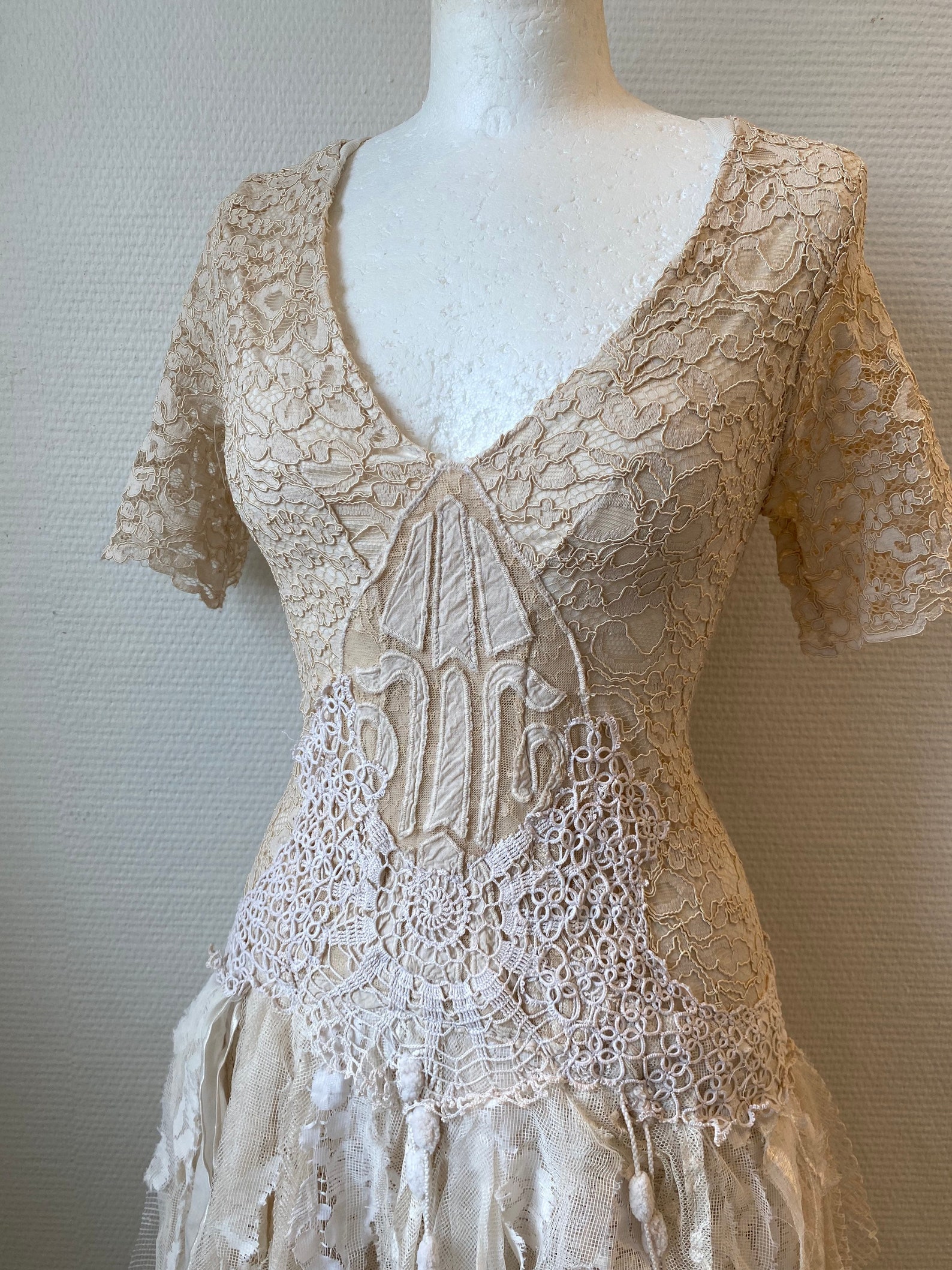 Ethereal Wedding Dress Handmade Sustaninable Rawrags Bride - Etsy