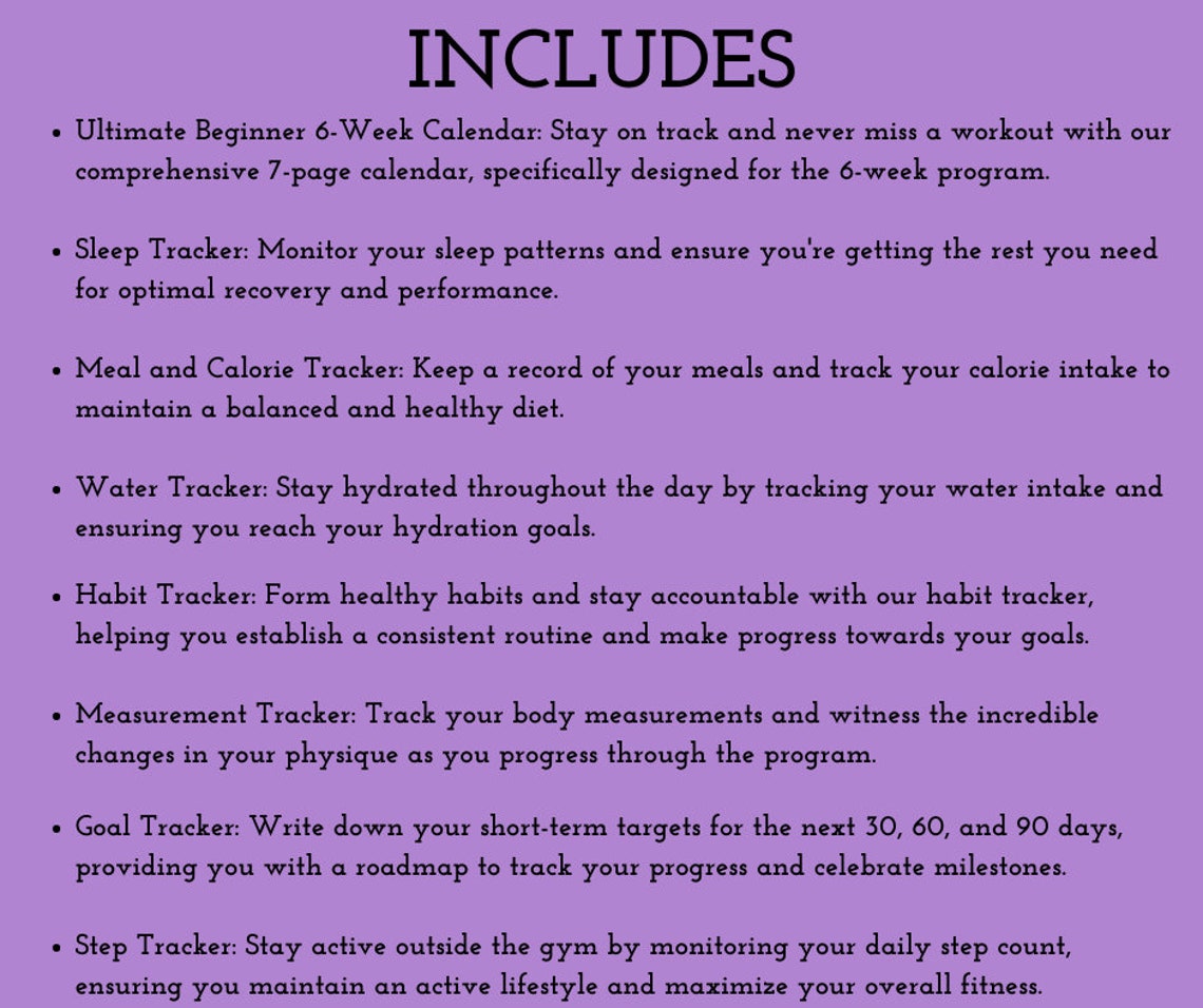 Download // Printable Download Caroline Girvan Planner | 8 Page Workout ...