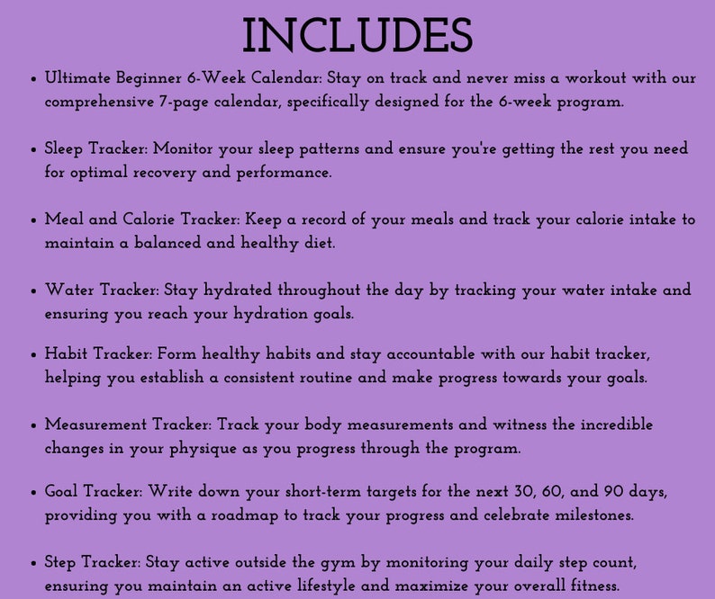 Download // Printable Download Caroline Girvan Planner | 8 Page Workout ...