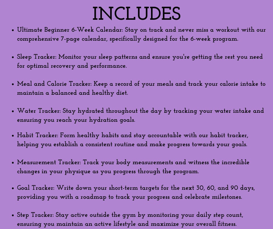 Download // Printable Download Caroline Girvan Planner | 8 Page Workout ...