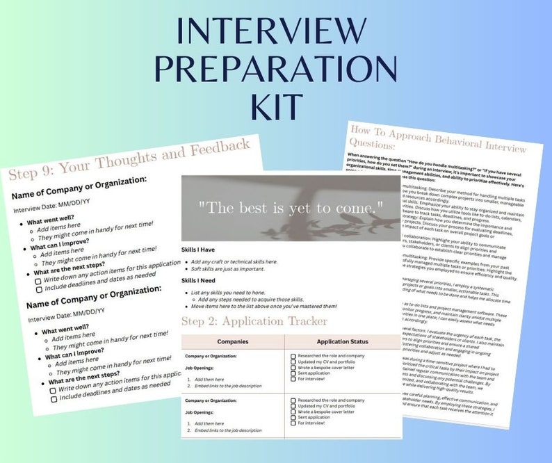 Ultimate Interview Prep Kit: Comprehensive Guide With Tracking, Skills Section, and Expert ...