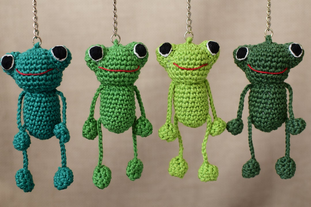 Keychain Frog, Amigurumi Frog,stuffed Frog, Crochet Frog - Etsy