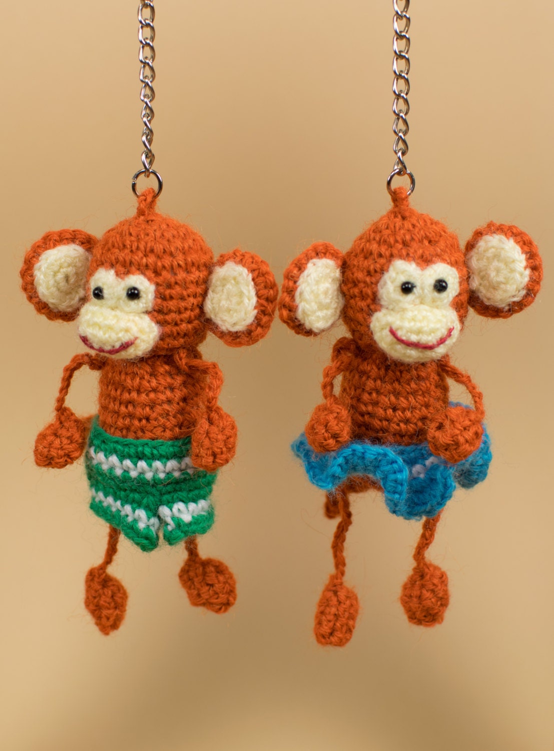 Keychain Monkey Amigurumi Monkey Stuffed Monkey Crochet - Etsy UK