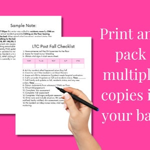 Editable Post Fall Checklist for LPN/LVN Charge Nurse in Long-term Care ...