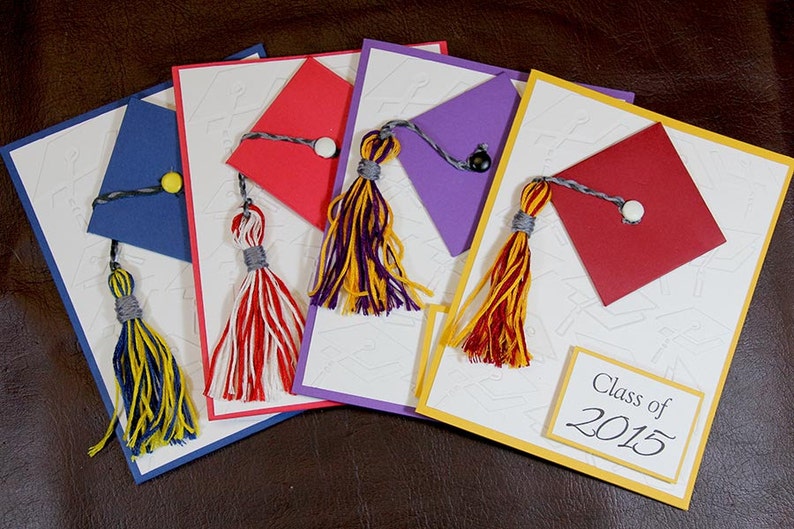 Graduation Congratulation Card to Match School Colors. Graduation Cap ...