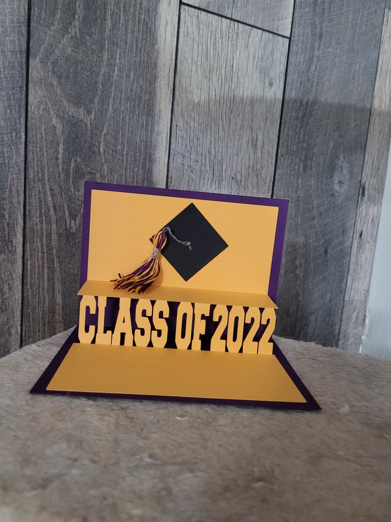 Graduation Card Custom to Year Name and School Colors. - Etsy