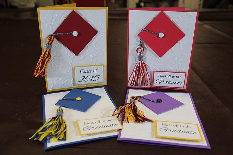 Graduation Congratulation Card to Match School Colors. Graduation Cap ...