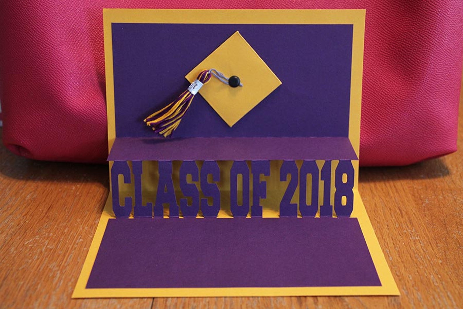 Graduation Card Custom to Year Name and School Colors. | Etsy