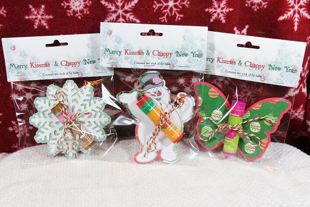 Merry Kissmas and Chappy New Year Lip Balm Gifts for Christmas - Frosty ...