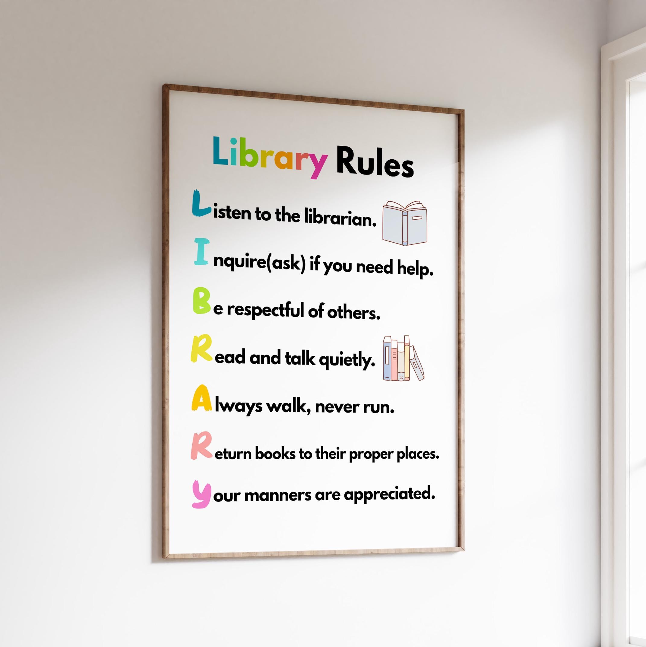 Library Rules Infographic