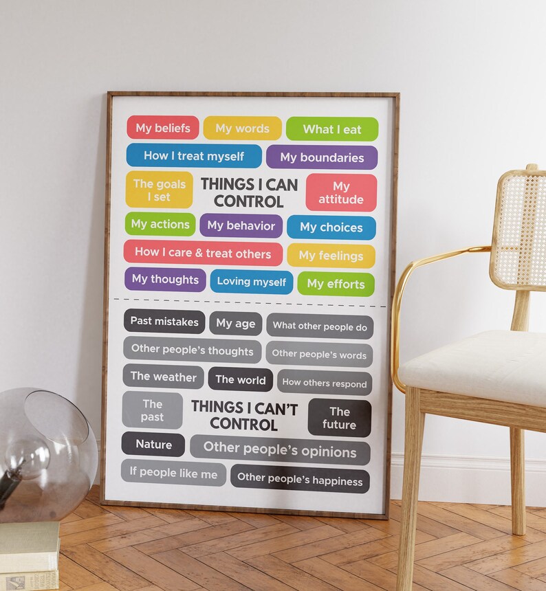 Things I Can Control Poster Growth Mindset Cognitive - Etsy