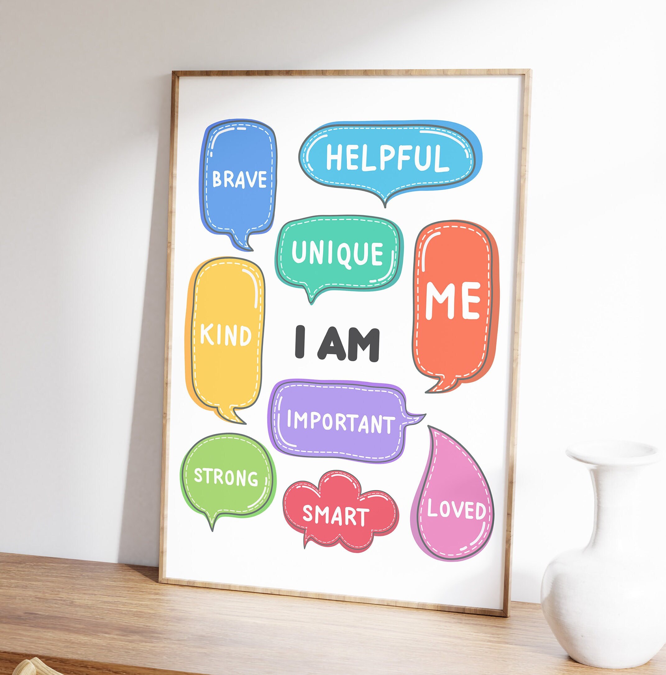 I Am Affirmations Poster, Affirmations for Kids, Homeschool Decor ...