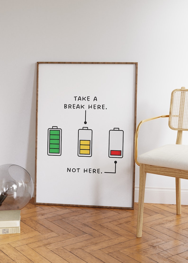Take a Break Poster, Take a Break Here, Mental Health Poster ...