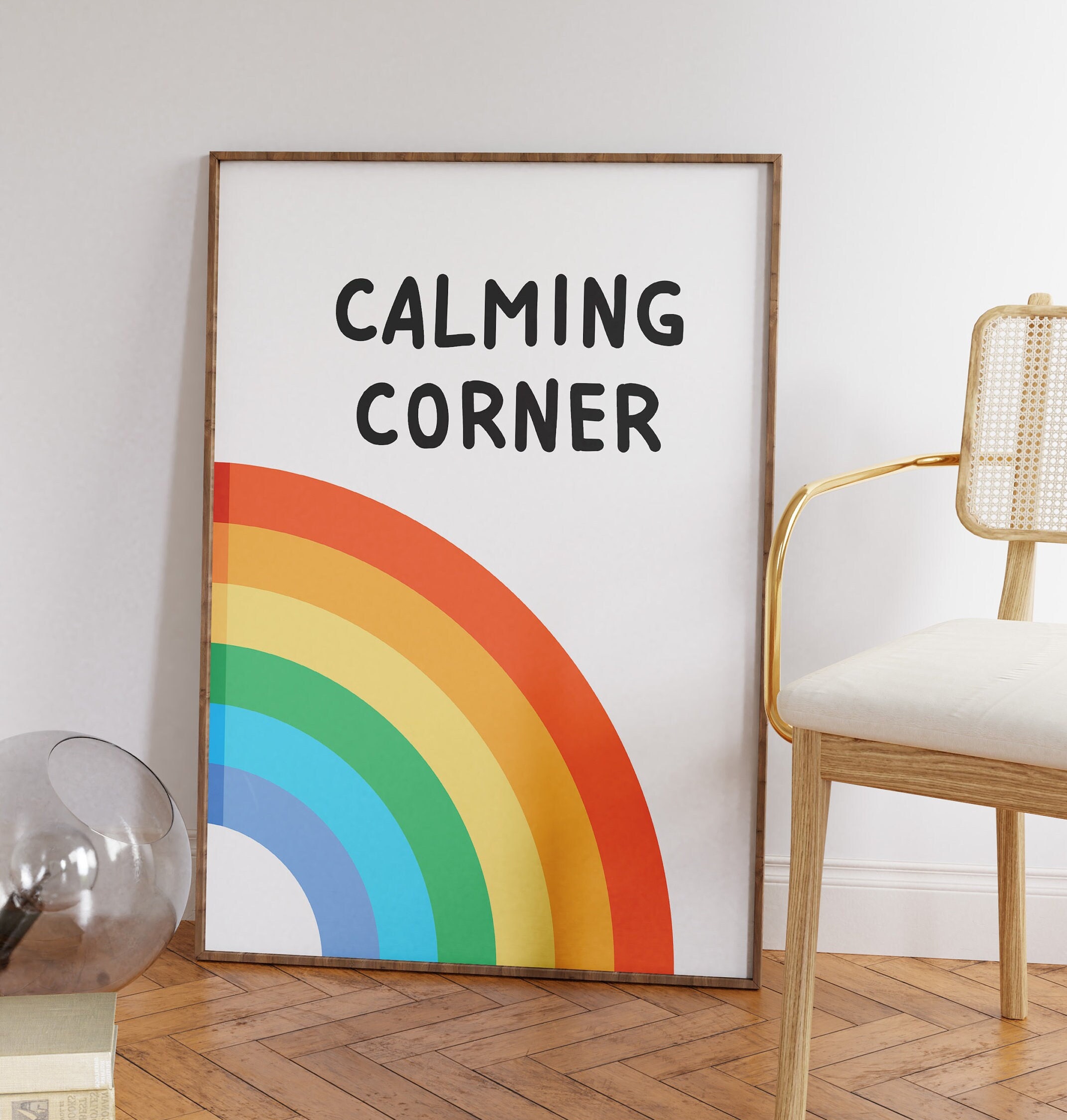 Calming Corner Poster, Mental Health Print for Kids, Self Regulation ...