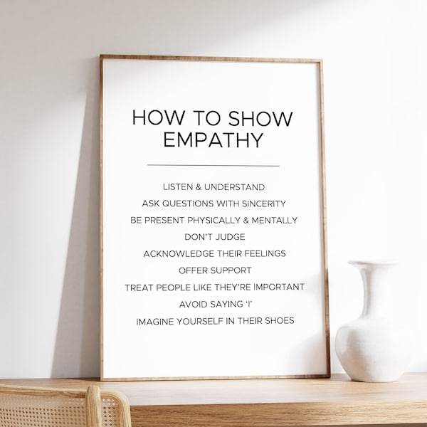 Empathy Poster - Etsy