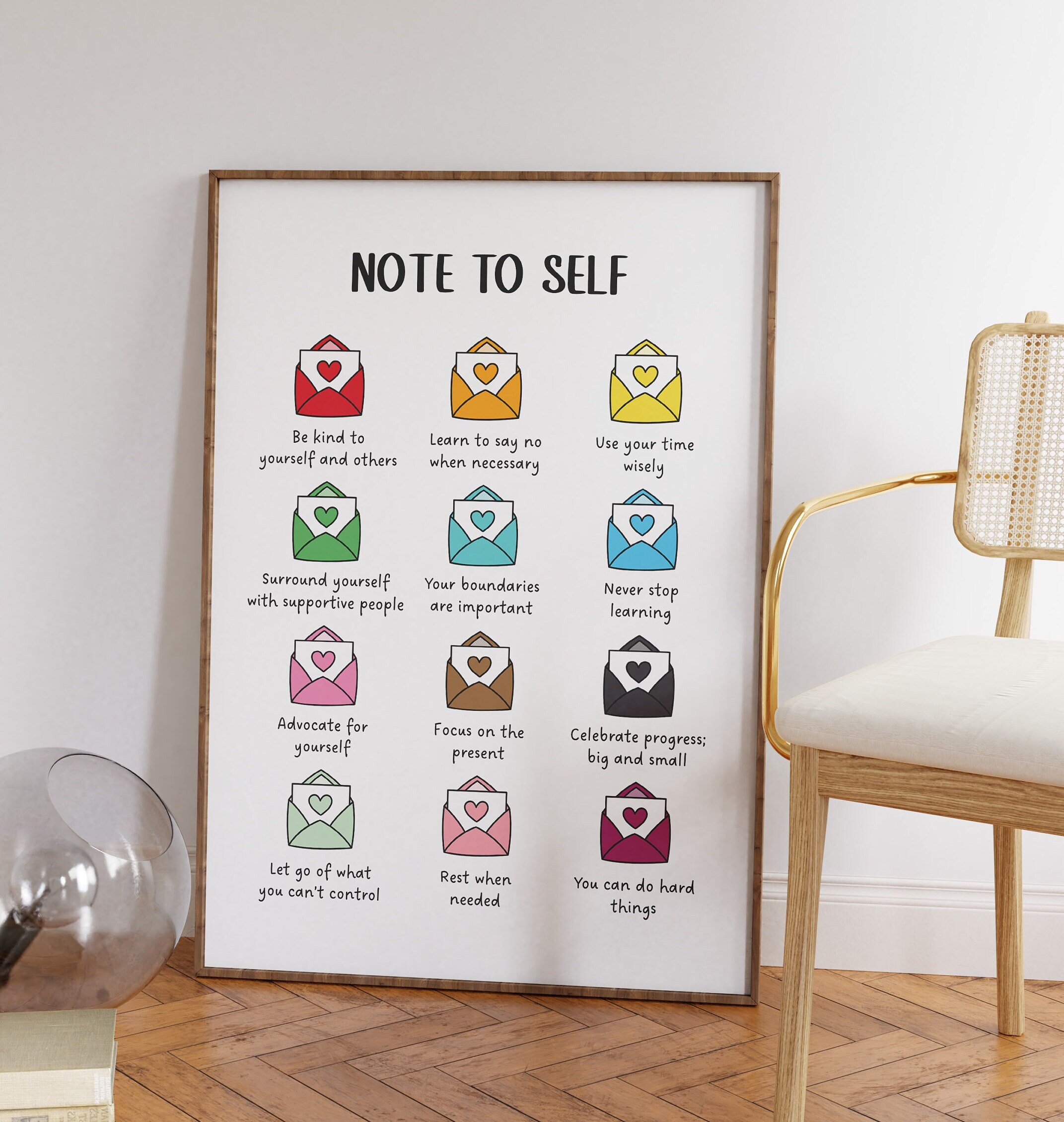 Note to Self Poster, Mental Health and Therapy Office Decor ...