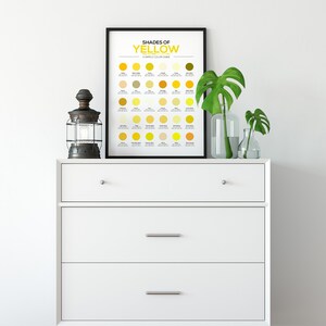 Different Shades of Yellow Color Chart With 30 Different Hex Color ...
