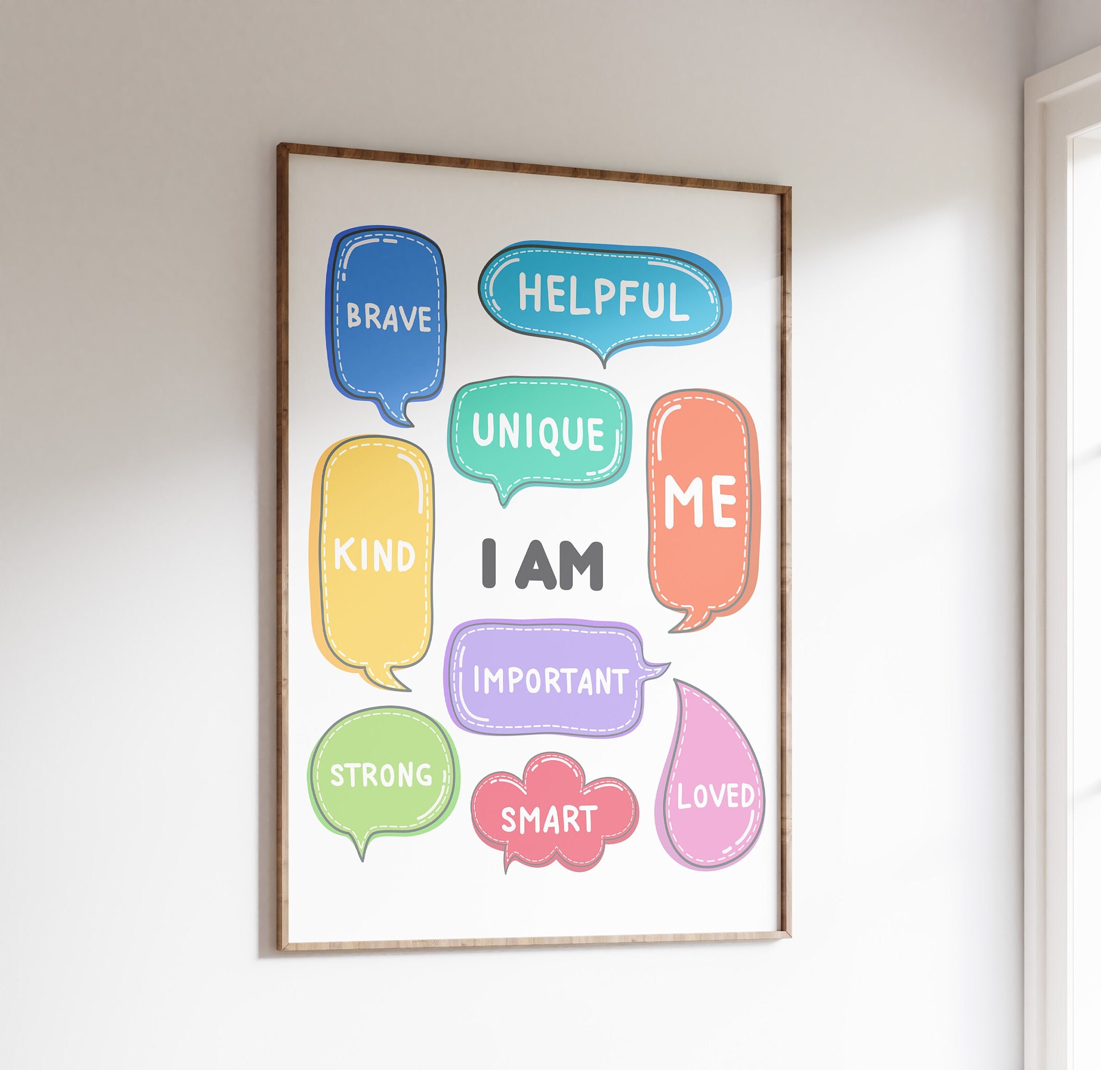 I Am Affirmations Poster, Affirmations for Kids, Homeschool Decor ...