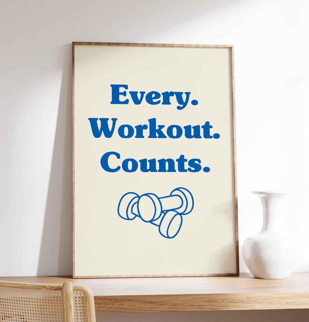 Every Workout Counts Poster, Retro Gym and Fitness Print, Workout ...