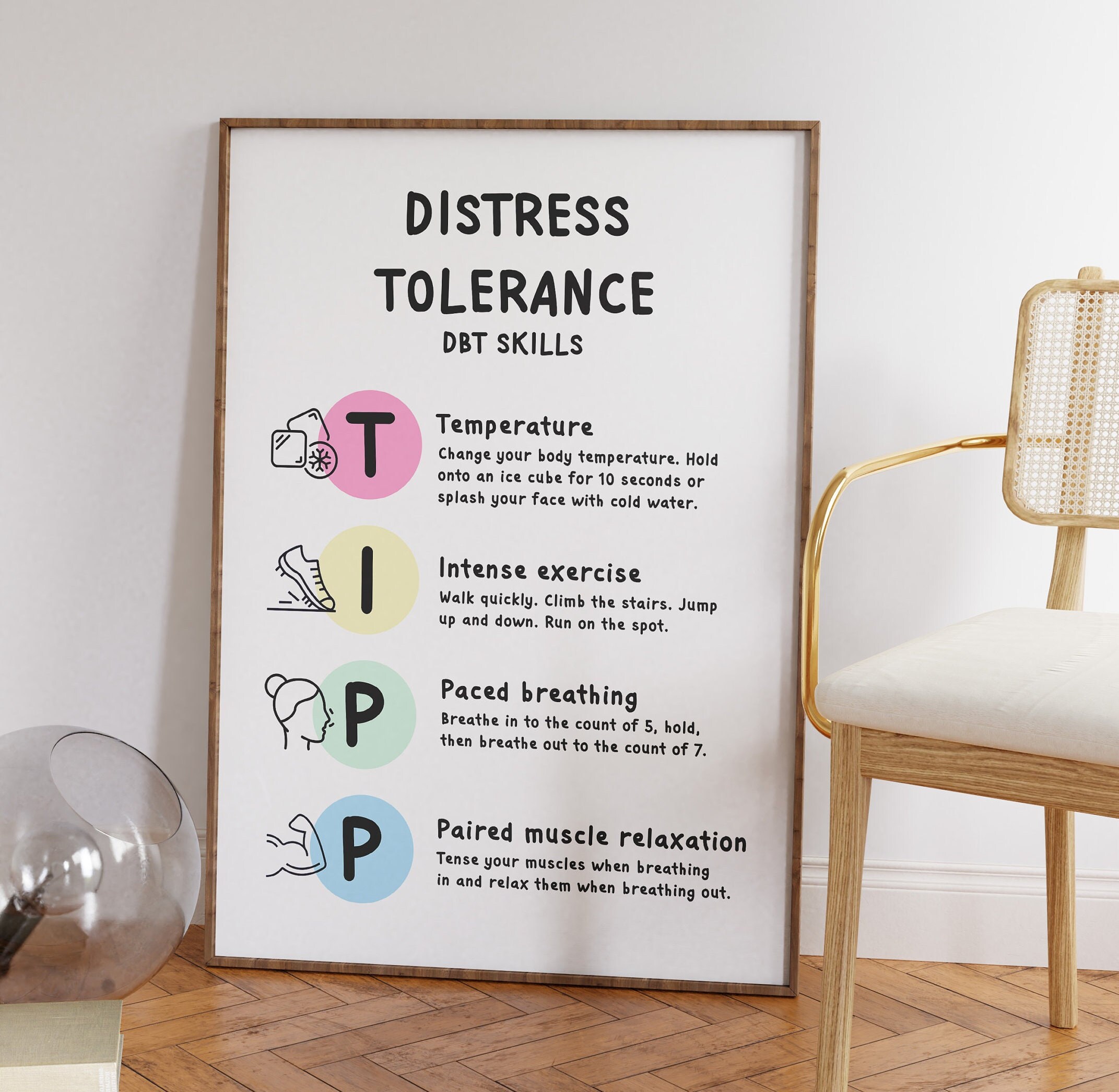 TIPP Acronym Poster Mental Health Print DBT Skills Coping - Etsy