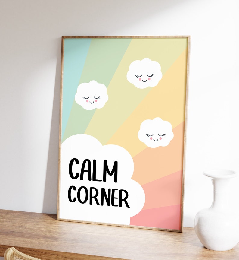 Calm Corner Poster Calm Down Corner Mindfulness Mental - Etsy