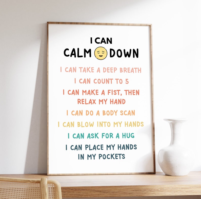 Calm Corner Poster Bundle Set of 6, Coping Skills, Calming Corner ...