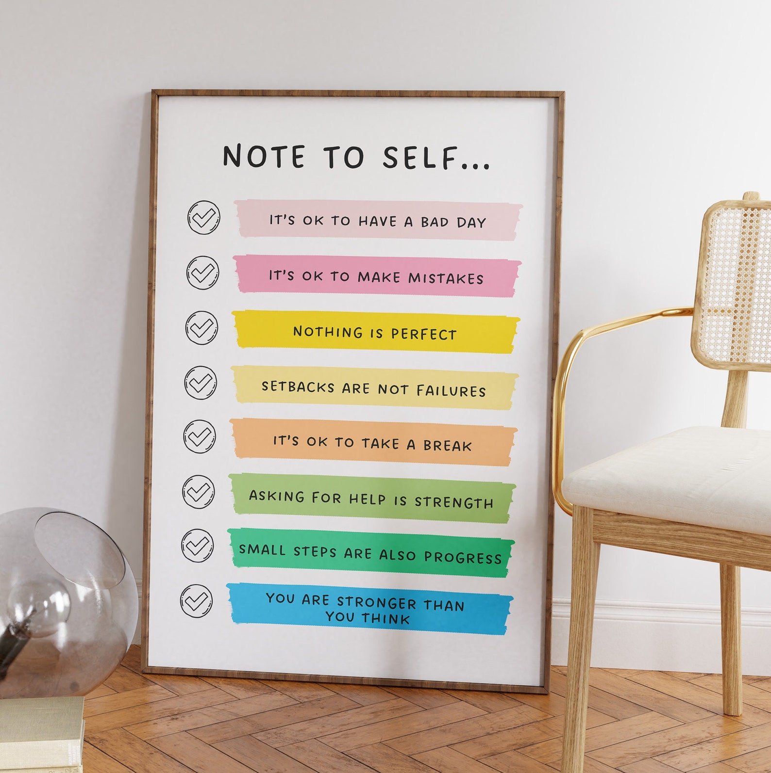Note to Self Poster, Things to Remember, Motivational and Inspirational ...