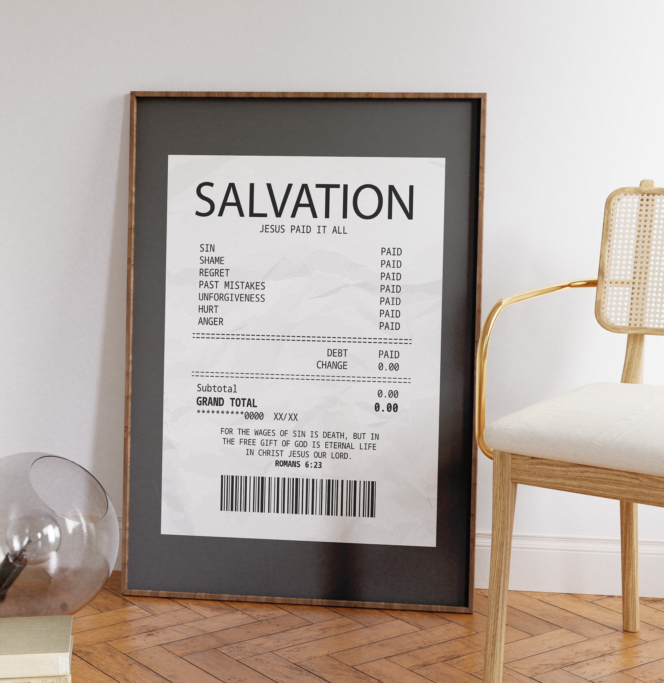 Salvation Receipt Poster dark Background Salvation Jesus - Etsy