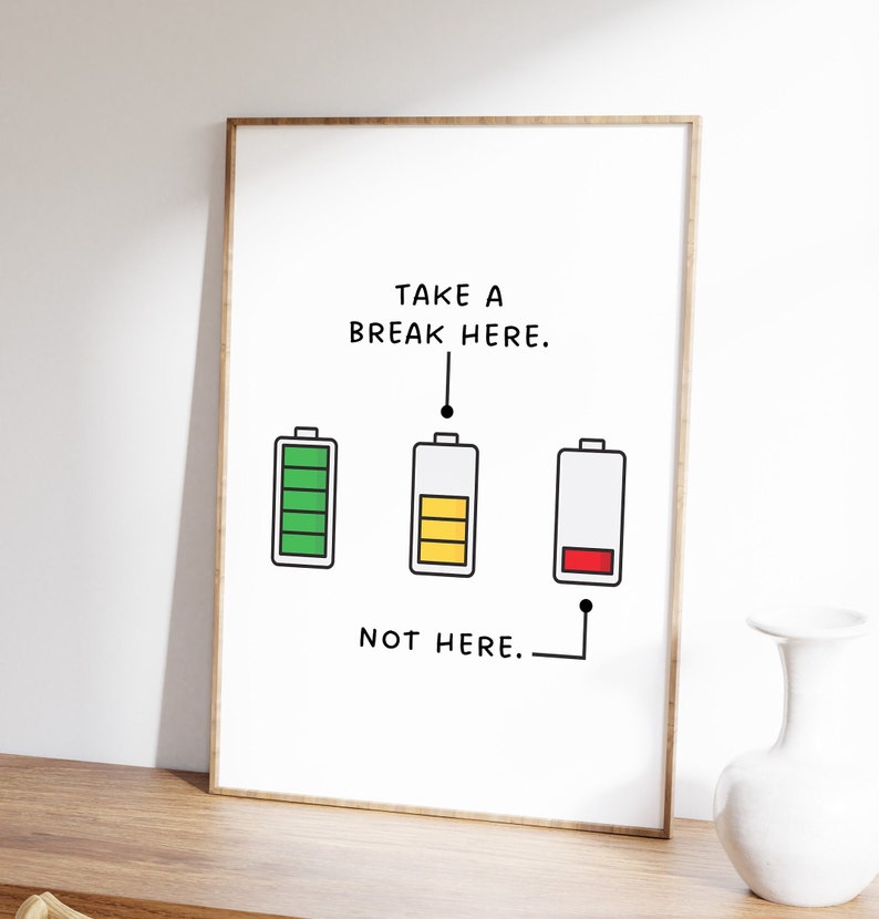 Take a Break Poster, Take a Break Here, Mental Health Poster ...