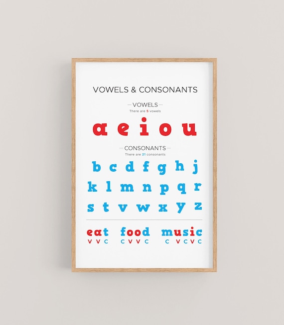 Cartel De Vocales Y Consonantes