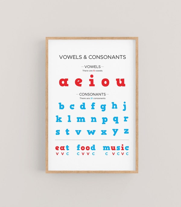 ABC Phonics Alphabet Sound Chart. Printable Montessori Phonics Poster ...