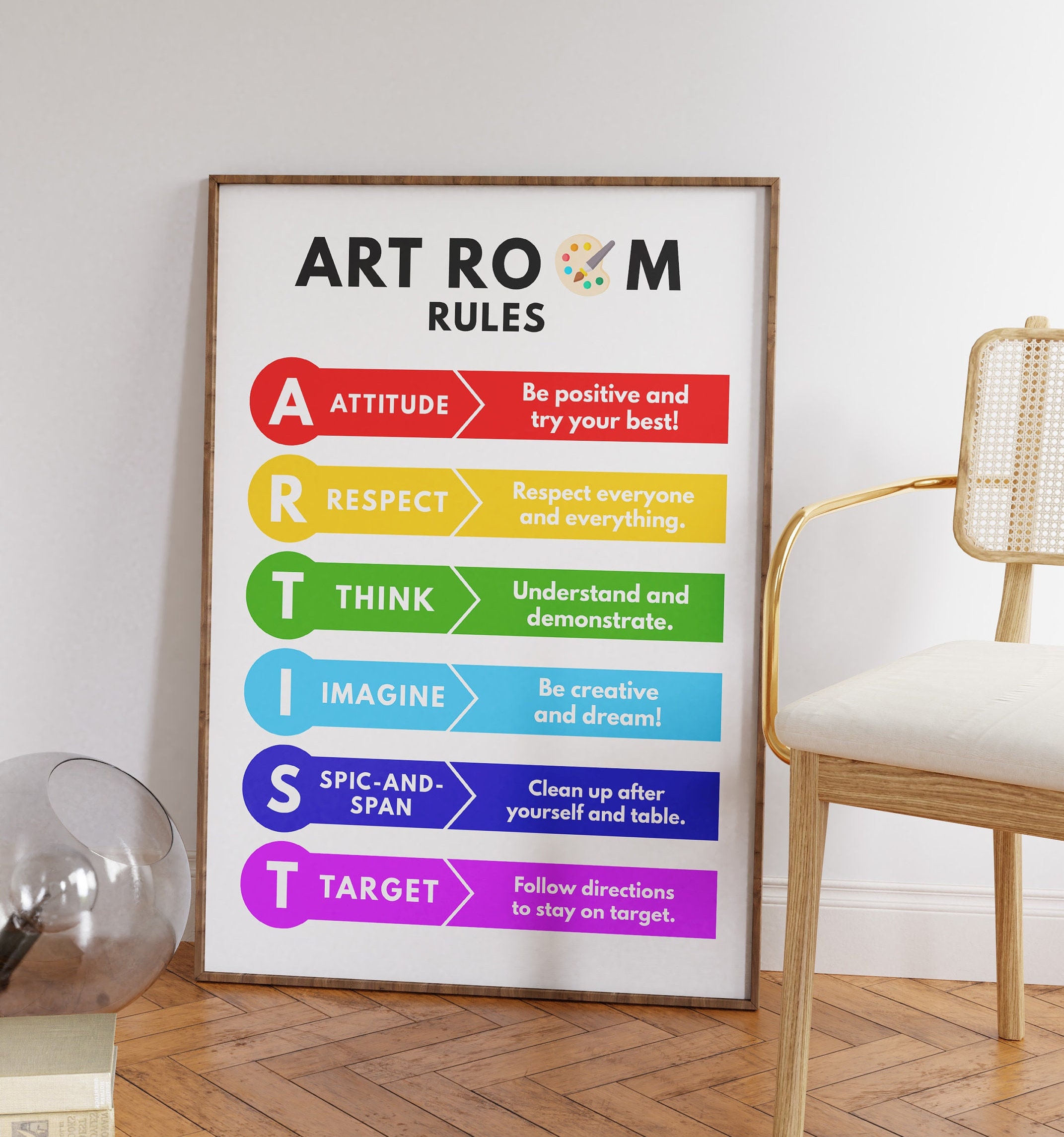 Art Room Rules Poster, Class Rules Poster, Artist Acronym, Rules and ...