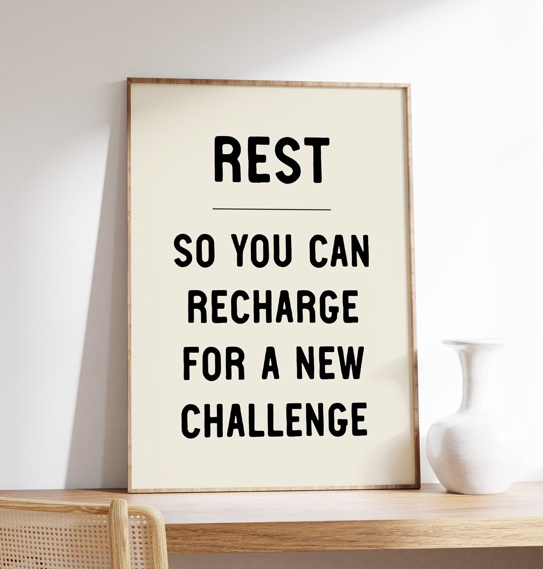 Retro Motivational Poster for Rest and Recovery, Exercise and Fitness ...