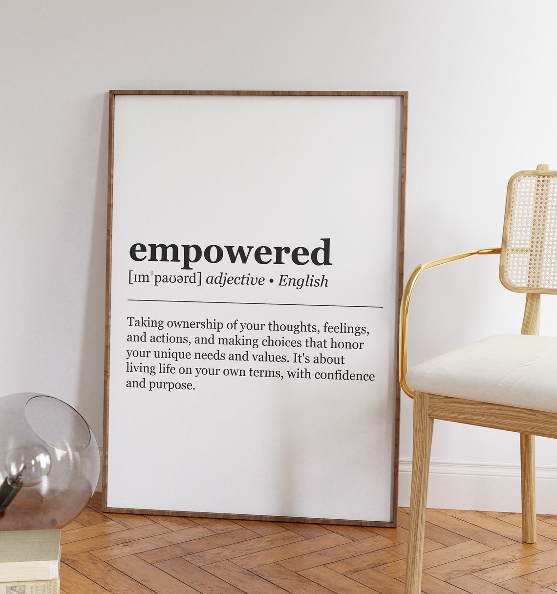 Empowered Definition Print, Self-care Poster, Mental Health, Self Love ...