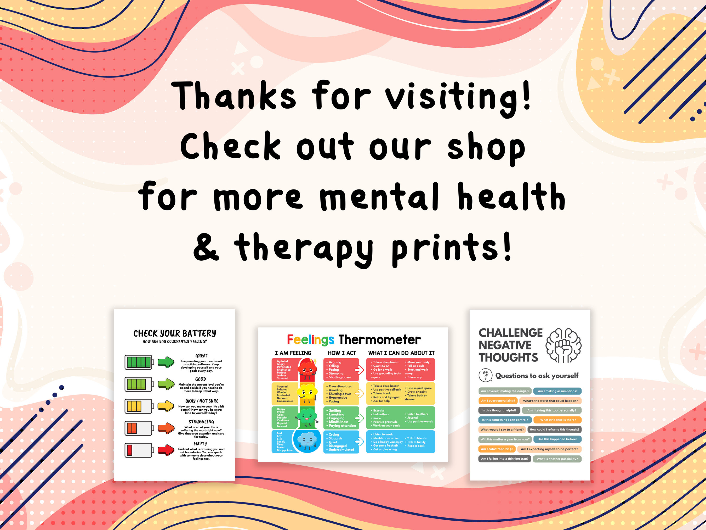 Set of 6 Mental Health Poster Bundle, Mental Health and Therapy ...
