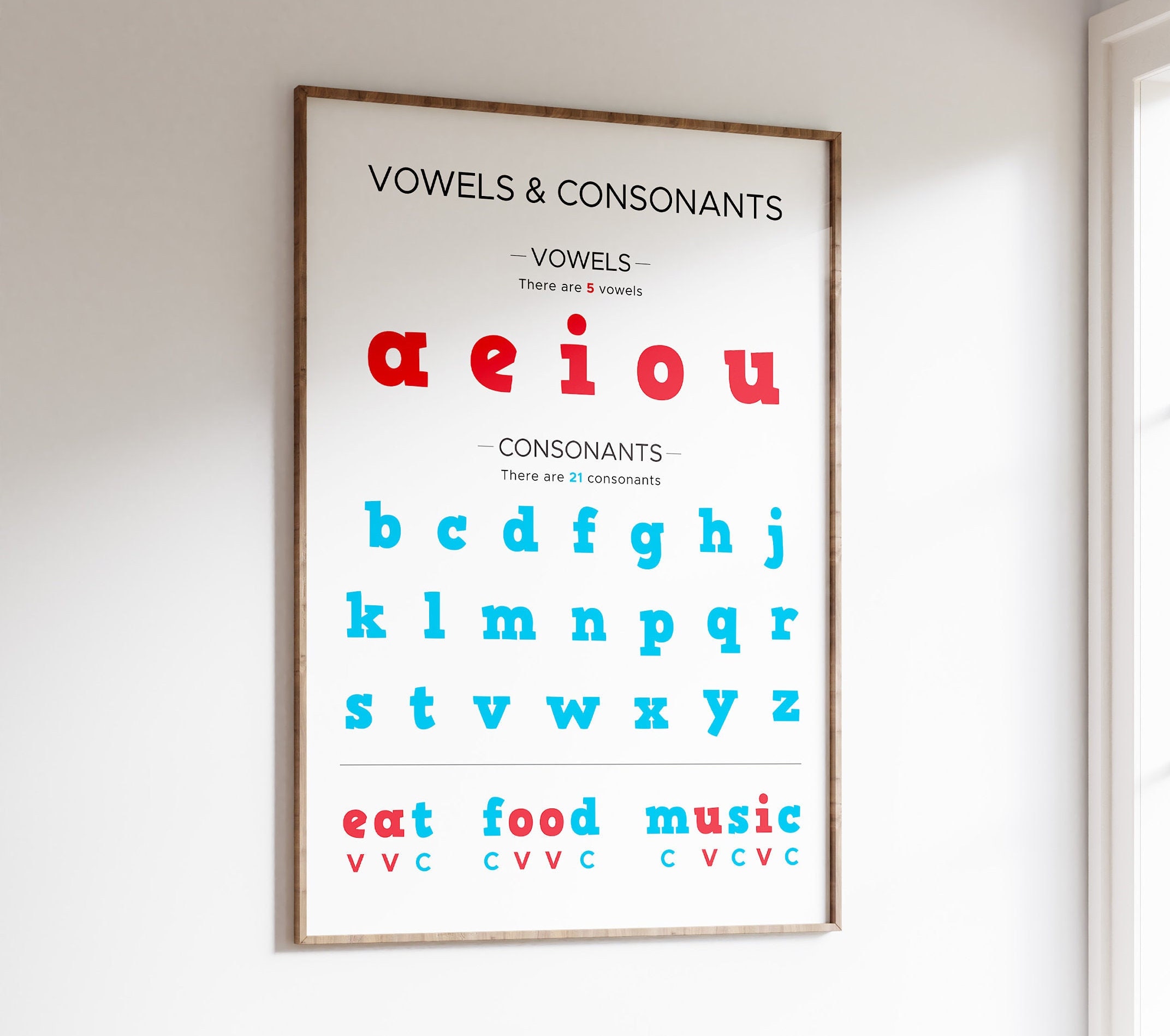 Vowels And Consonants Poster