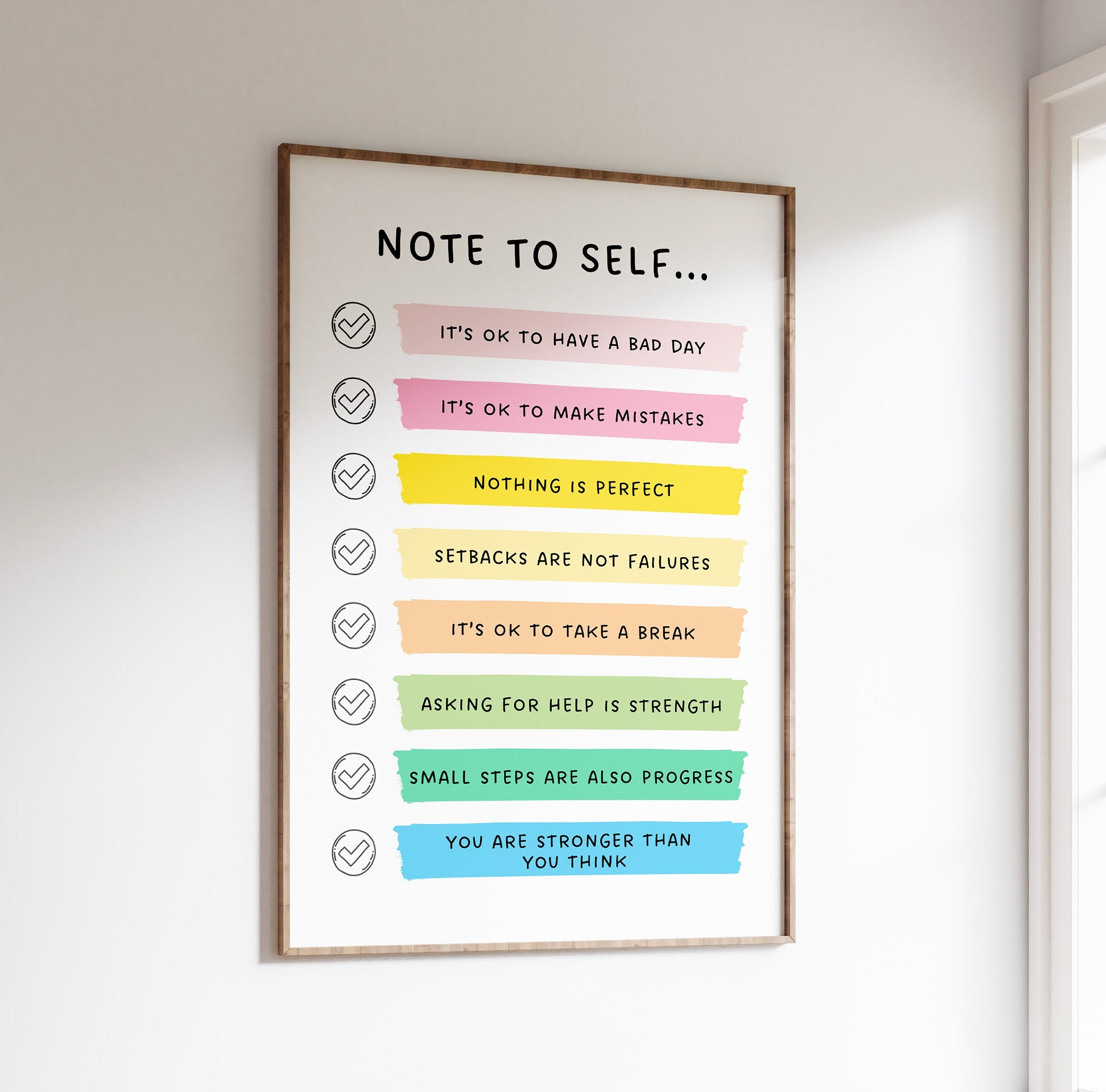 Note to Self Poster, Things to Remember, Motivational and Inspirational ...