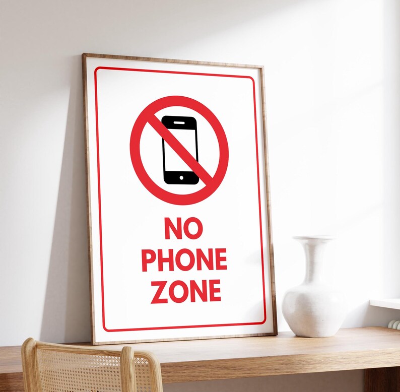No Phone Zone Poster, Classroom Management, School Decor, Classroom ...