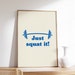 Retro Exercise Set of 6 Prints, Printable Workout Poster Bundle, Health ...