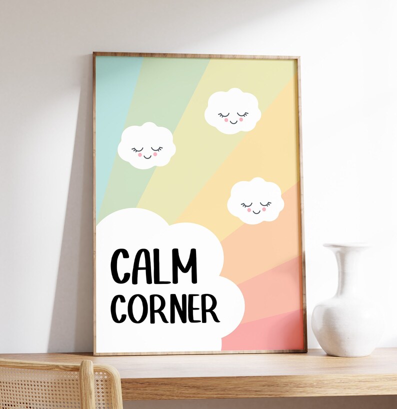 Calm Corner Poster Calm Down Corner Mindfulness Mental - Etsy